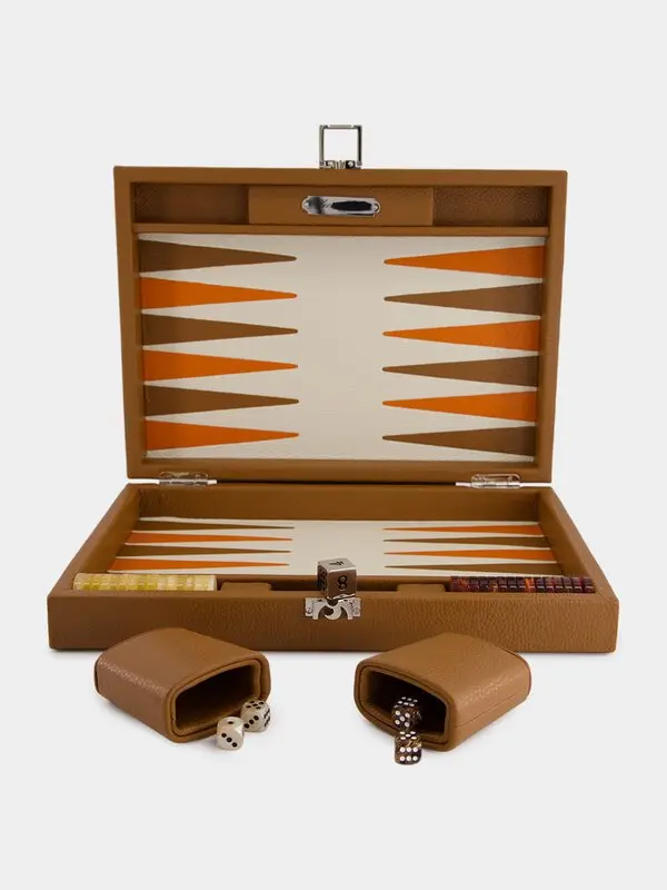 Hector Saxe Paris Medium Baptiste Backgammon Set - Gold