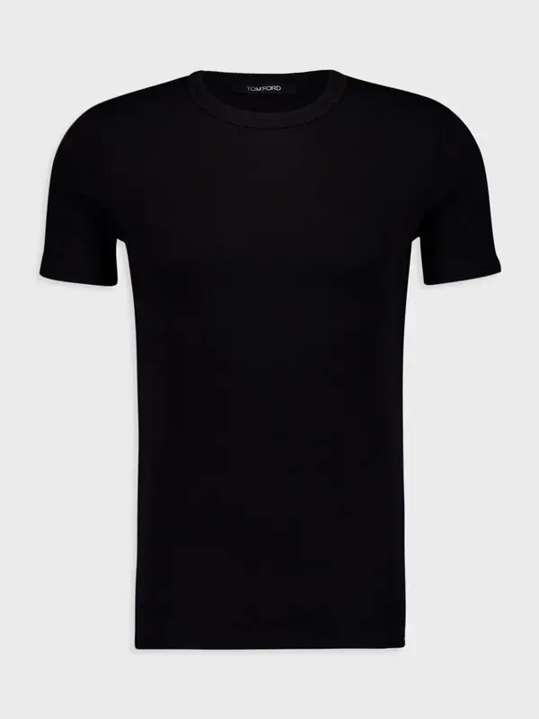 TOM FORD Cotton Crewneck T-shirt - Black