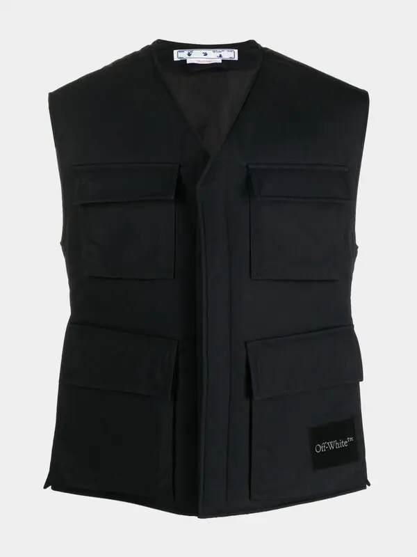 Off-White Utility Wave Tag Padded Vest