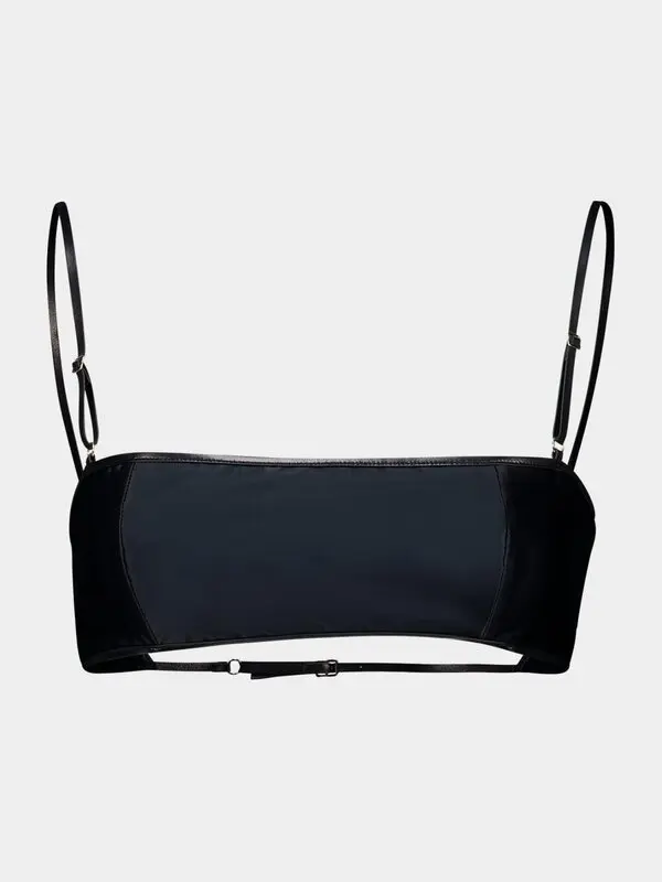 TOM FORD Stretch Satin Bandeau Bralette - Black