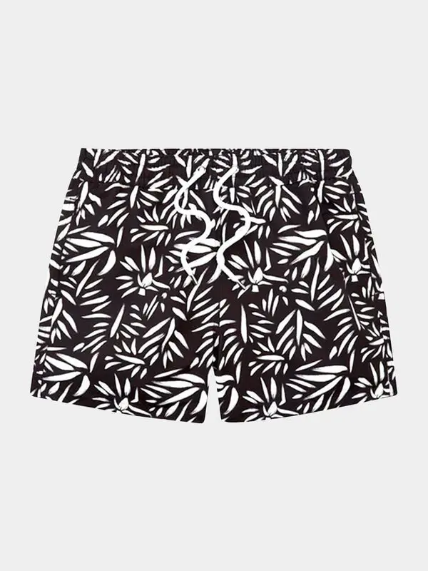 Frescobol Carioca Abstract Swim Short - Black