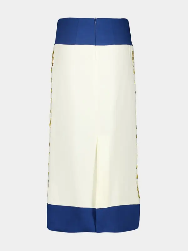 PAULA Elizabeth Embroidered Pencil Skirt - Multicolour