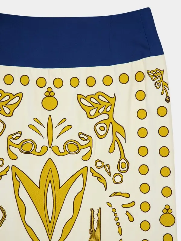 PAULA Elizabeth Embroidered Pencil Skirt - Multicolour