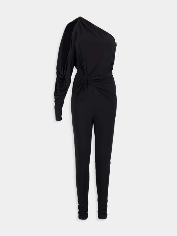 Saint Laurent One-shoulder Jumpsuit - Black