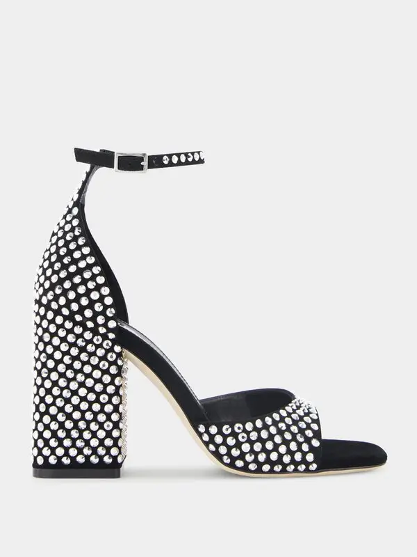 Paris Texas Holly Fiona 100mm Leather Sandals - Black