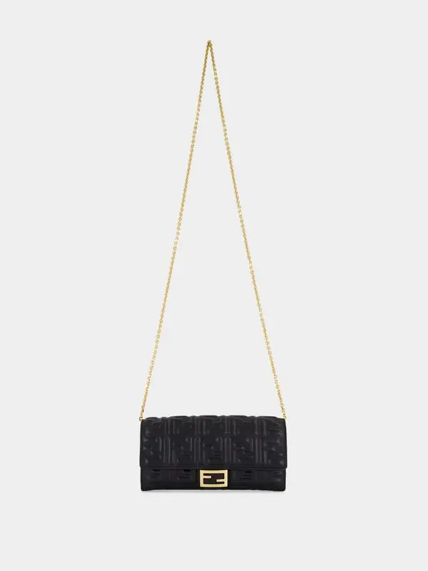Fendi Baguette Continental Wallet With Chain Strap