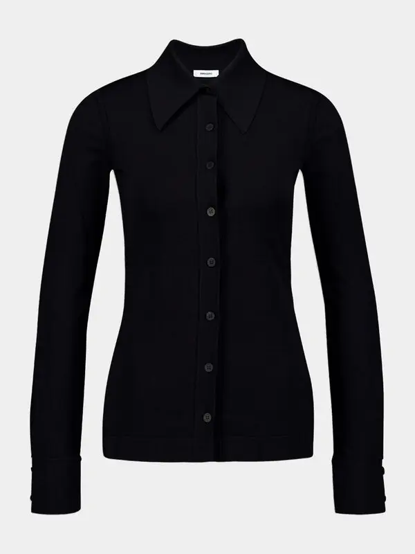 FERRAGAMO Button-up Knitted Cardigan - Black