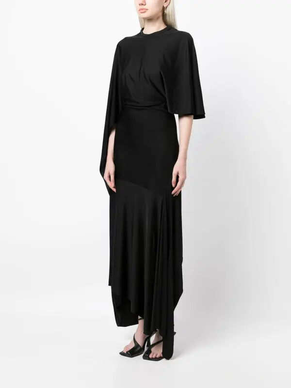 Stella McCartney Cape-sleeve Asymmetric Dress