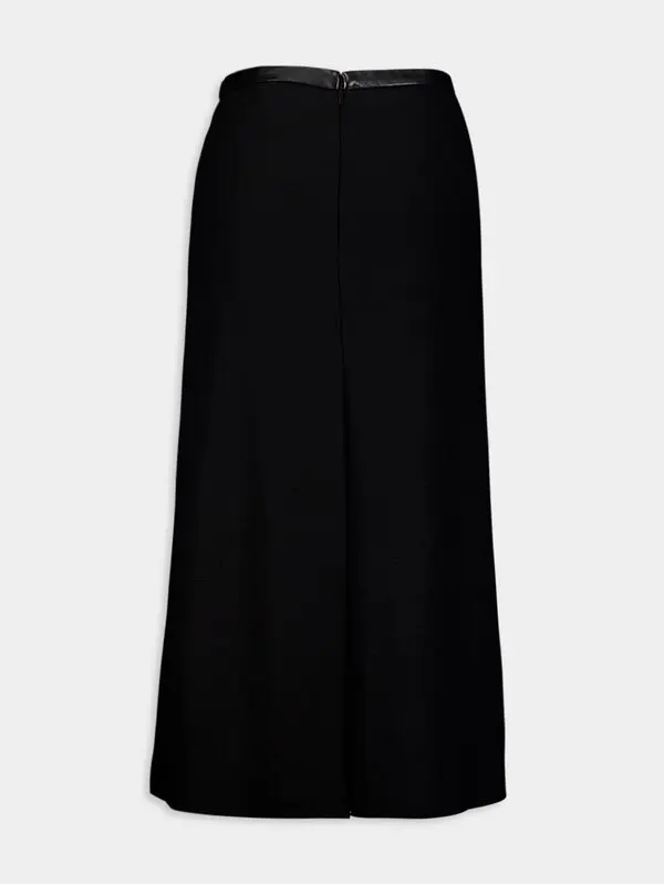 Saint Laurent Midi Skirt In Wool Jersey