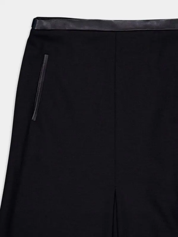 Saint Laurent Midi Skirt In Wool Jersey