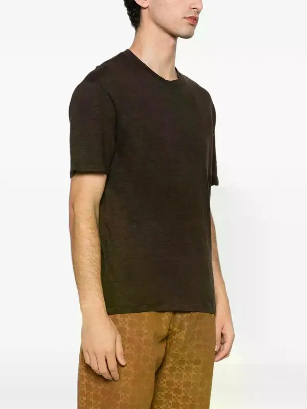 Sandro Certified Linen T-shirt - Brown