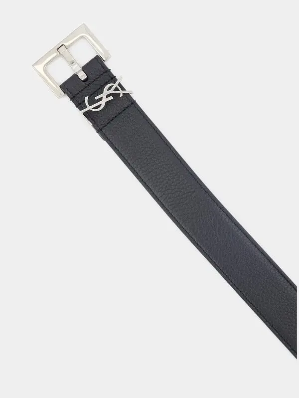 Saint Laurent Cassandre Belt - Black