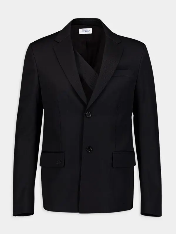Off-White Single-breasted Wool Blazer