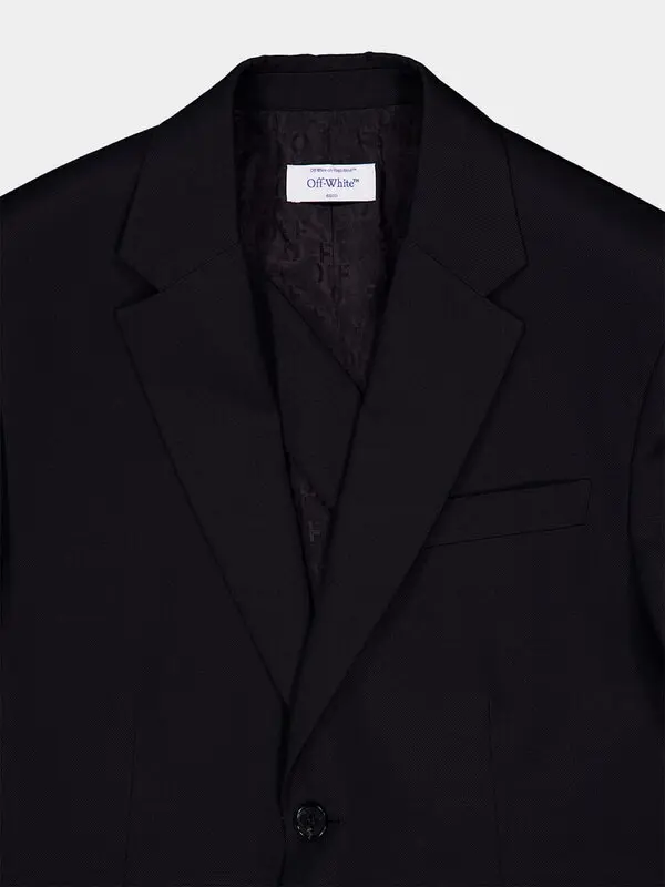 Off-White Single-breasted Wool Blazer