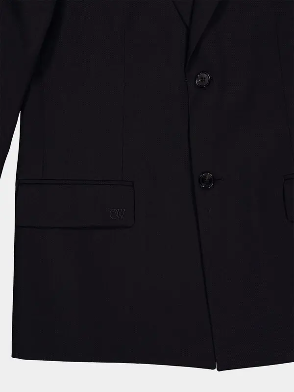 Off-White Single-breasted Wool Blazer