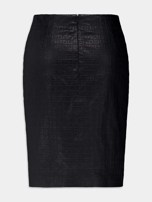 Givenchy 4g Embossed Leather Midi Skirt