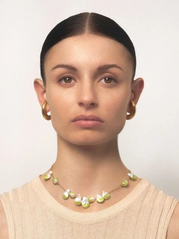 PANCONESI Half Moon Hoop Earrings - Gold