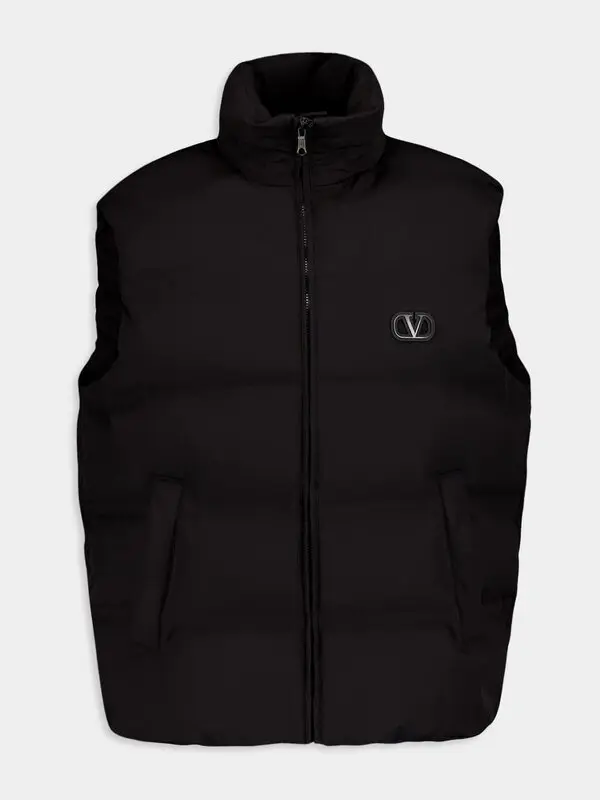 Valentino Garavani Vlogo Nylon Hooded Waistcoat
