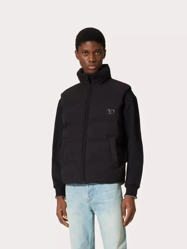 Valentino Garavani Vlogo Nylon Hooded Waistcoat