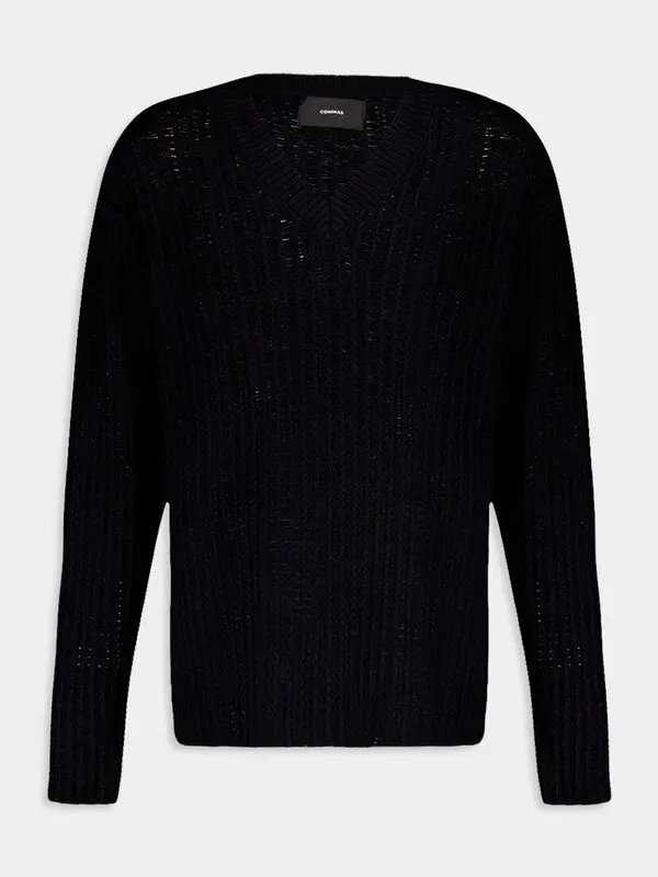 Commas Open Knit V-neck Sweater