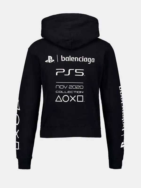 Balenciaga X Playstation 5 Hoodie - Black