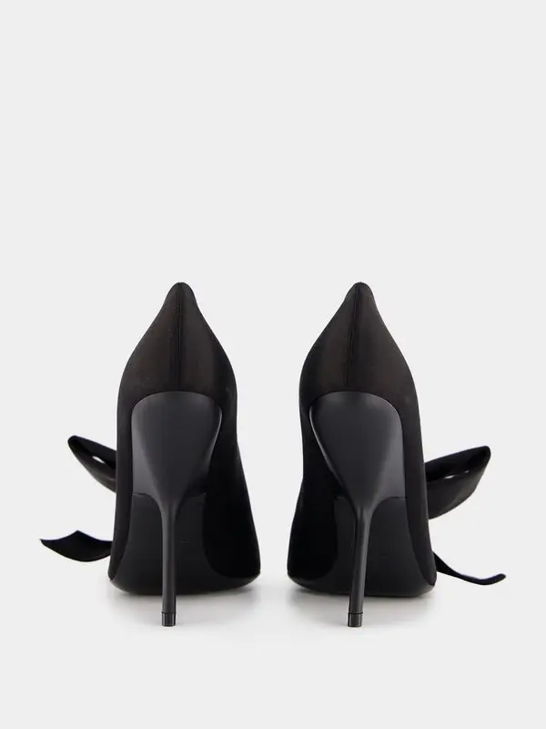 FERRAGAMO Erica Bow-detailed Satin Pumps