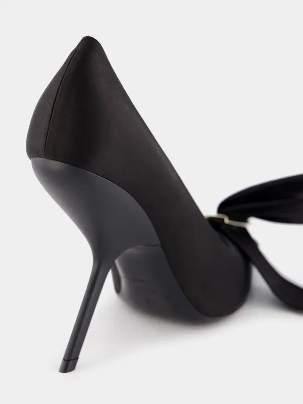 FERRAGAMO Erica Bow-detailed Satin Pumps