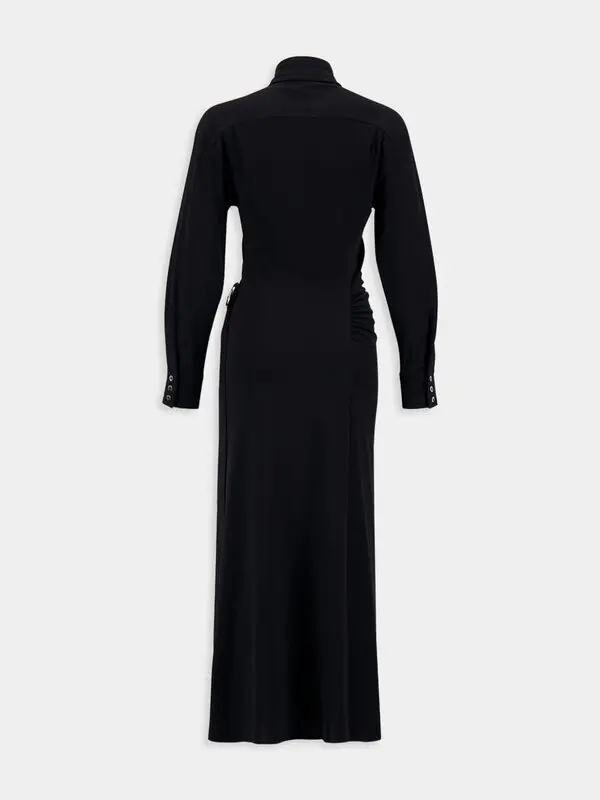 Rabanne Ruched Midi Wrap Dress