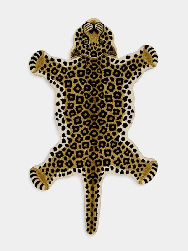 DOING GOODS Large Loony Leopard Rug - Black