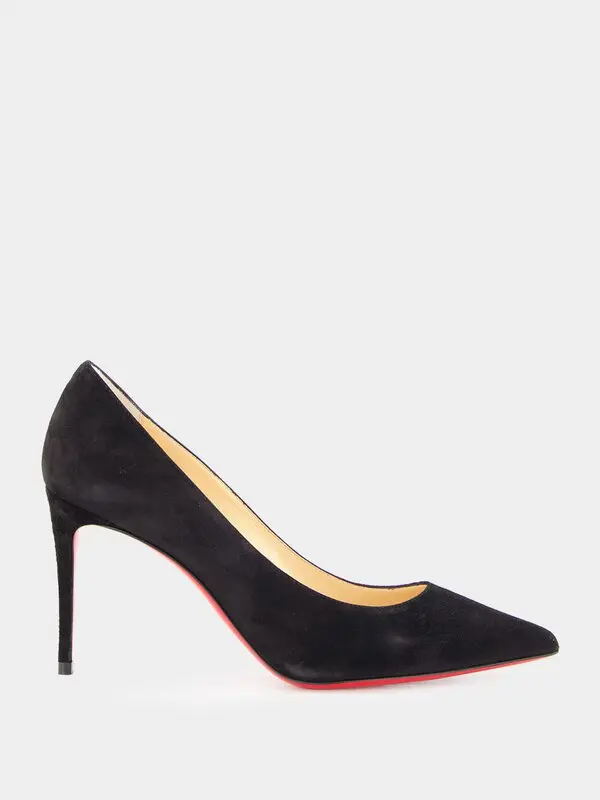 CHRISTIAN LOUBOUTIN Kate 85mm Suede Pumps - Black