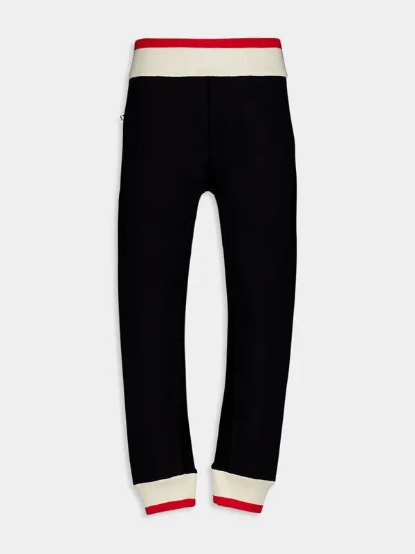 Alexander McQueen Striped Cotton Joggers - Black