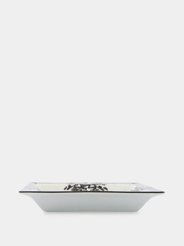 GINORI 1735 Oriente Italiano Large Albus Square Change Tray - Black