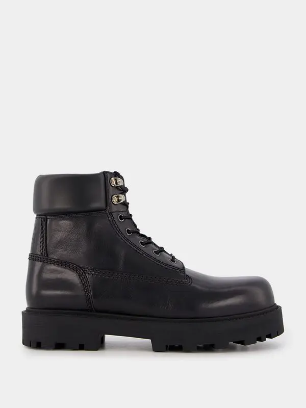 Givenchy Show Logo-debossed Leather Boots