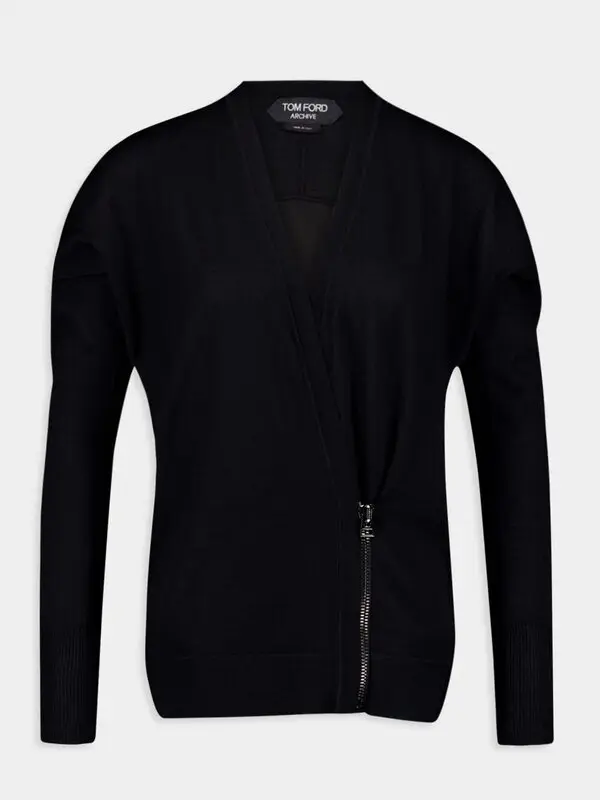 TOM FORD Cashmere Wrap Cardigan - Black