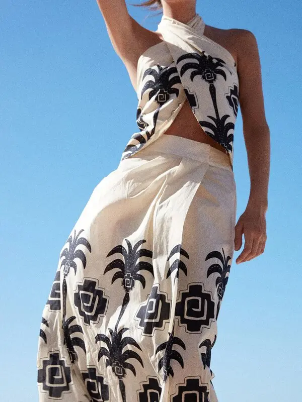 Johanna Ortiz Nature's Patterns Midi Skirt