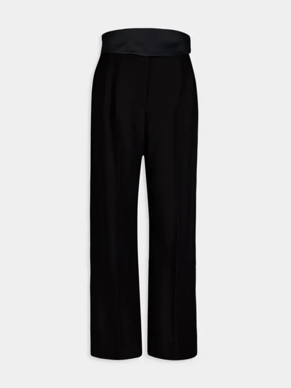Stella McCartney Wide-leg Wool Tuxedo Trousers