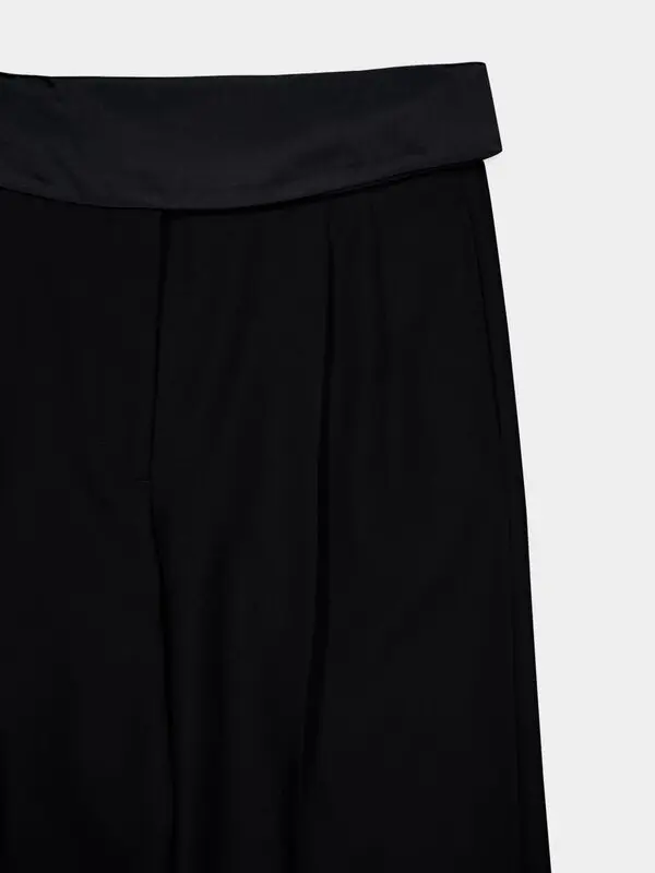 Stella McCartney Wide-leg Wool Tuxedo Trousers