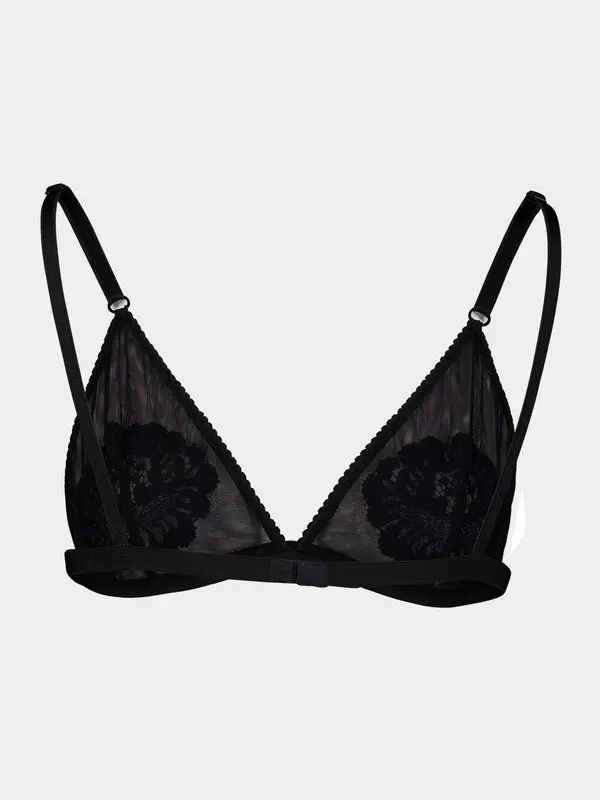 Dolce & Gabbana Tulle And Lace Triangle Bra