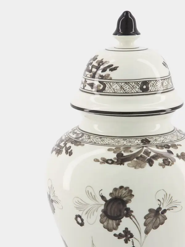 GINORI 1735 Oriente Italiano Albus Potiche Vase - Black