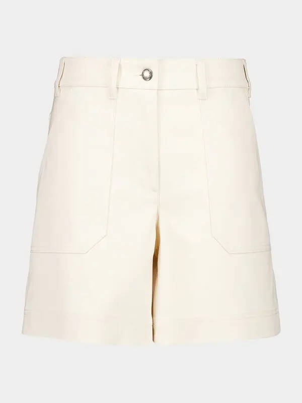 Moncler Cotton Casual Shorts - Cream
