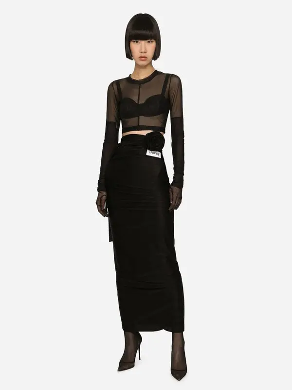 Dolce & Gabbana Belted Jersey Skirt
