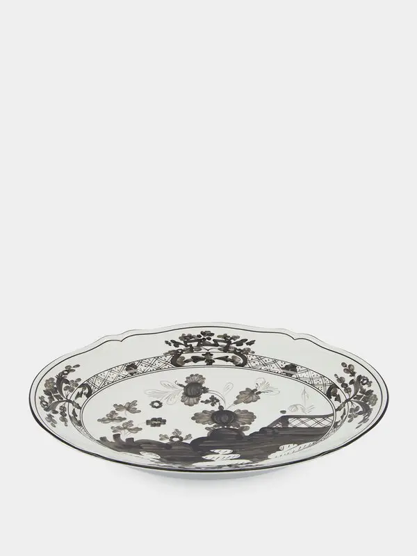 GINORI 1735 Oriente Italiano Albus Oval Platter - Black