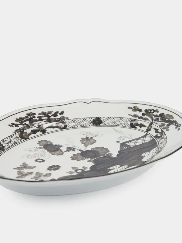 GINORI 1735 Oriente Italiano Albus Oval Platter - Black