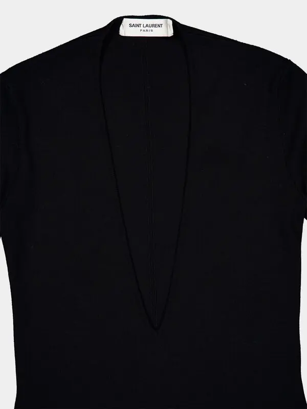Saint Laurent Plunge Maxi Dress
