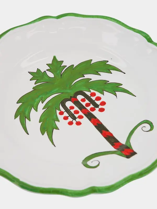 LES-OTTOMANS Sopho Tropical Dinner Plate - Black