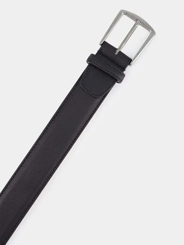 AURELIEN Grained Leather Belt