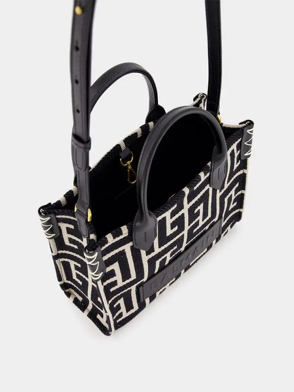 Balmain B-army Monogrammed Jacquard Tote Bag