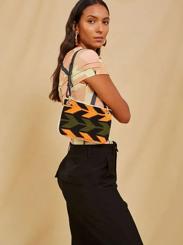 Colville Tasca Arrow-patterned Bag - Black