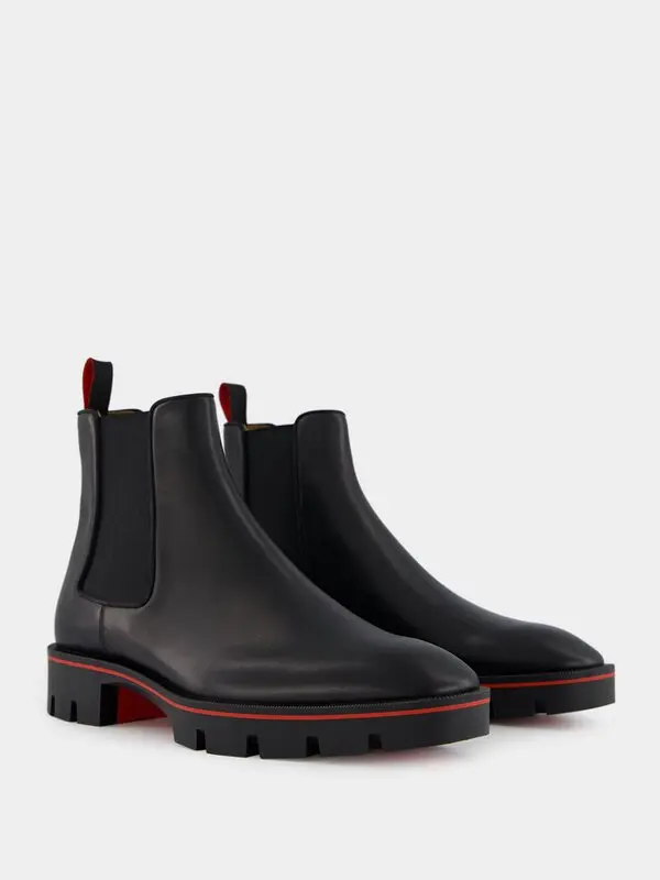 CHRISTIAN LOUBOUTIN Alpinosol Calf Leather Ankle Boots