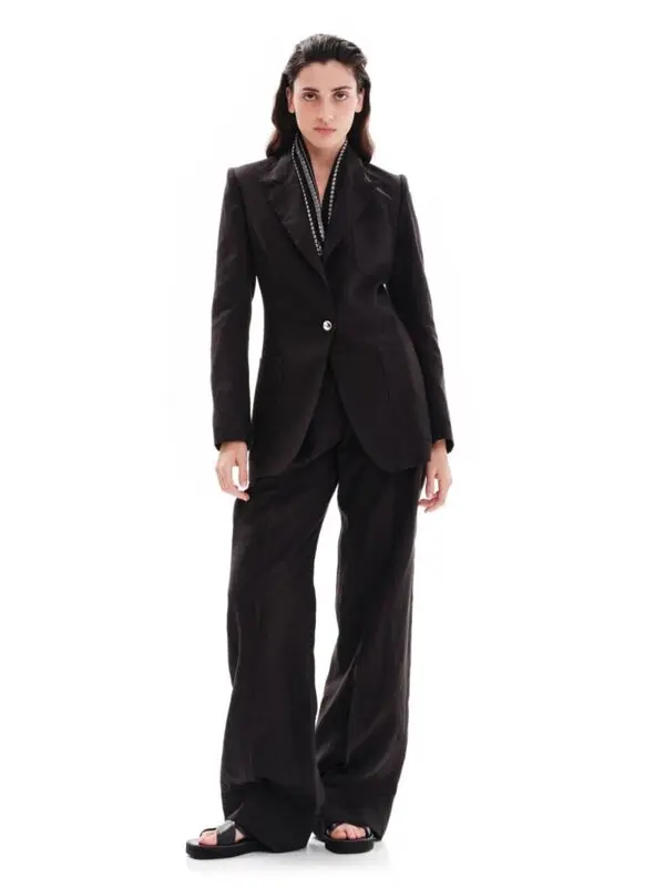 Zeus+dione Rebetiko Linen-blend Wide-leg Trousers